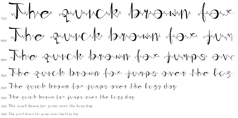 Heart Rate font by Harjuno Kristanto | FontRiver