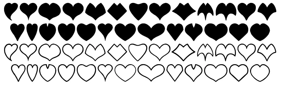 Heart Shapes Schriftart zum kostenlosen Download
