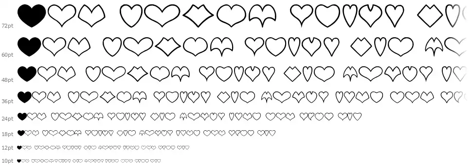 Heart Shapes font by Jonathan S. Harris | FontRiver