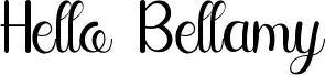 Hello Bellamy font by Alfin Ridhowi | FontRiver