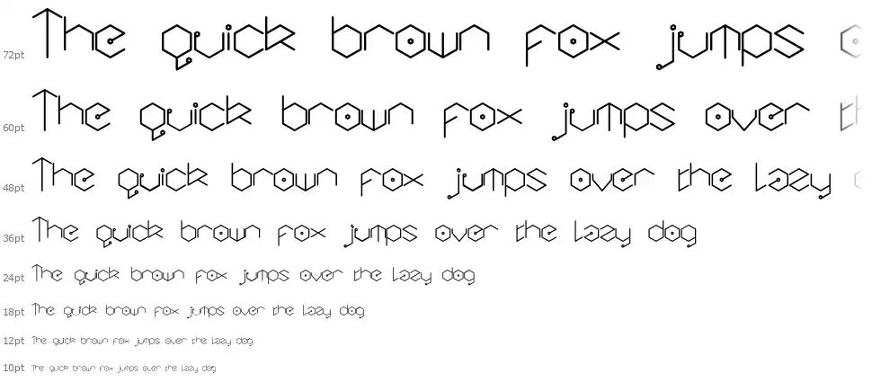 Hexic Vertical font by Farran Lee | FontRiver