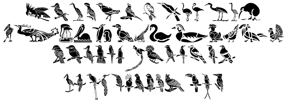 HFF Bird Stencil font by Have Fun with Fonts | FontRiver