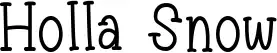 Holla Snow font by Hallotudio | FontRiver