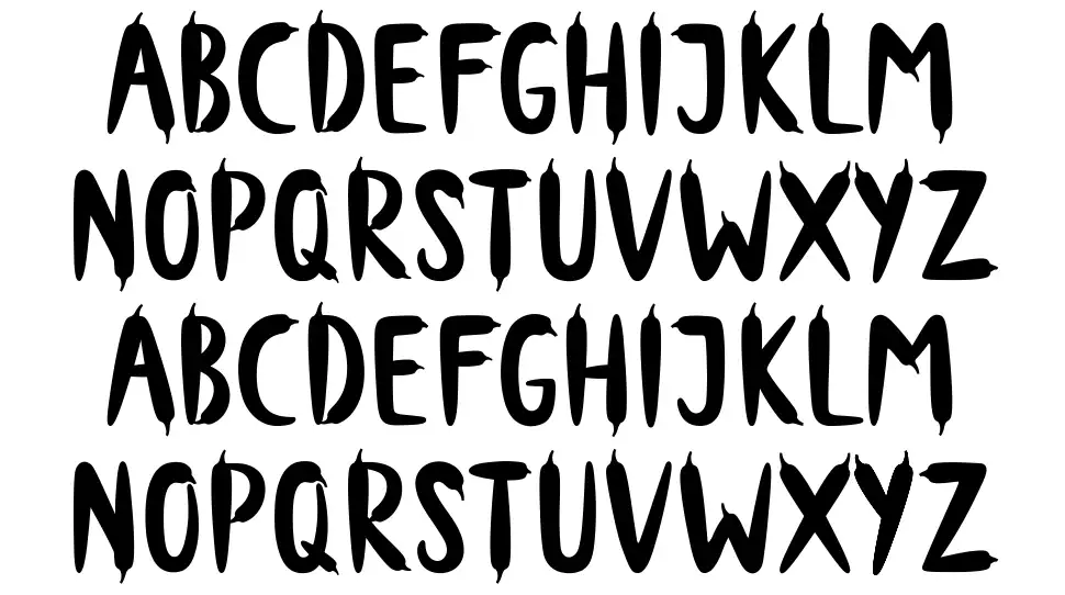 Hot Pepperone font by Xingjian Liang | FontRiver