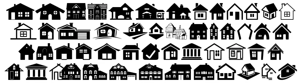 House Icons font by Woodcutter | FontRiver