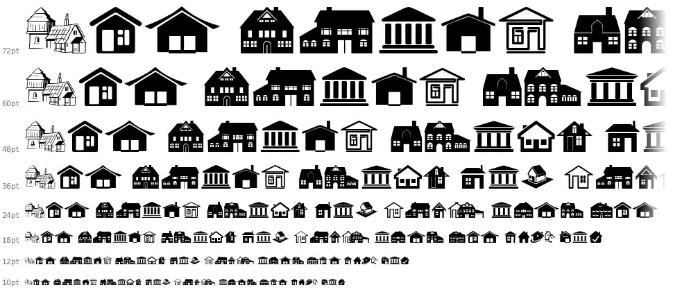 House Icons font by Woodcutter | FontRiver