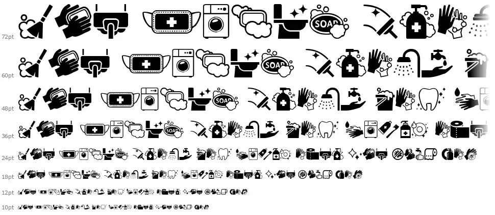 Hygiene Icons font by Woodcutter | FontRiver
