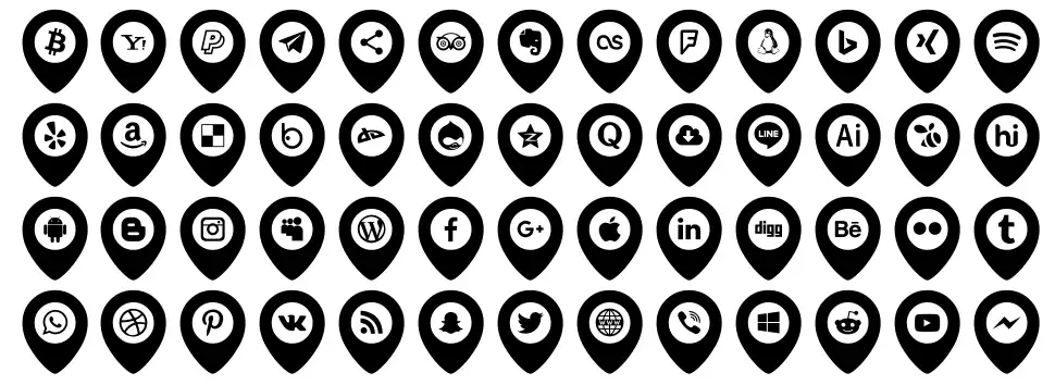 Icons Font Color font by elharrak | FontRiver