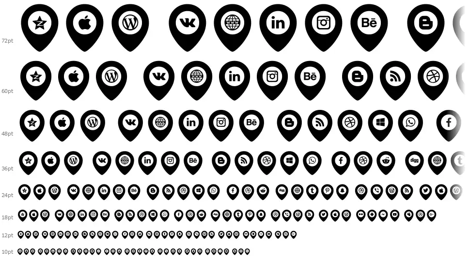 Icons Font Color font by elharrak | FontRiver