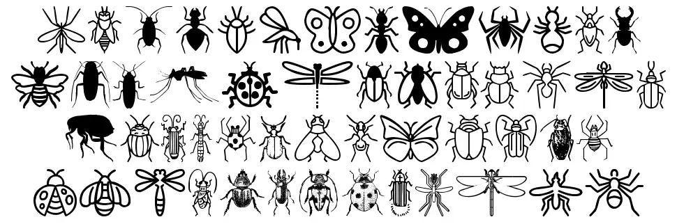 Insect Icons font by Woodcutter - FontRiver