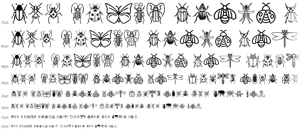 Insect Icons font by Woodcutter | FontRiver