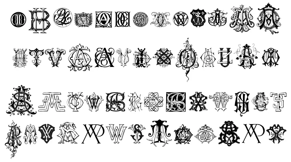 Intellecta Monograms Random Samples Nine font by Intellecta Design ...