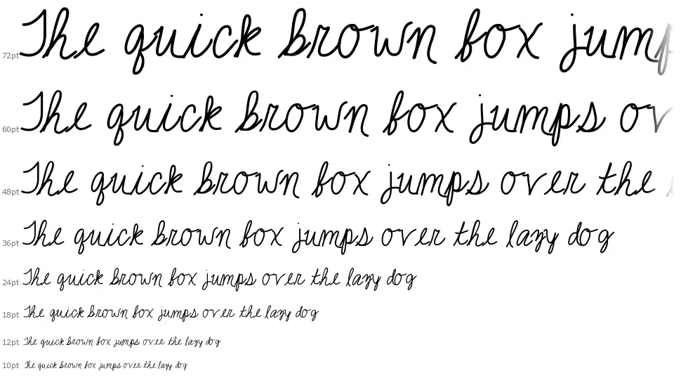 Jackie K Cursive font by Jackie Barabash | FontRiver