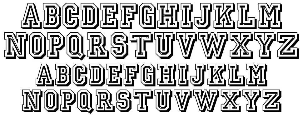 Jersey Letters Schriftart Zum Kostenlosen Download