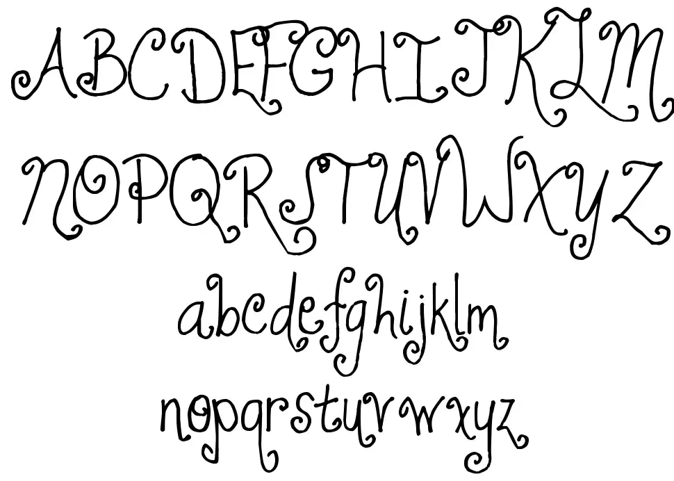 Jheri Curls font by Kimberly Geswein | FontRiver