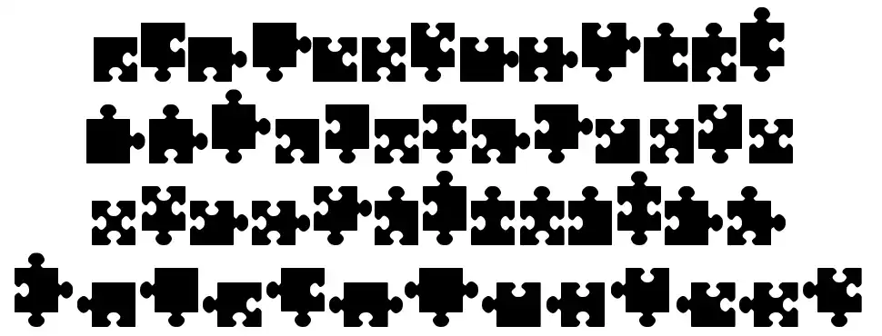 Jigsaw Pieces TFB font by kaiserzharkhan | FontRiver