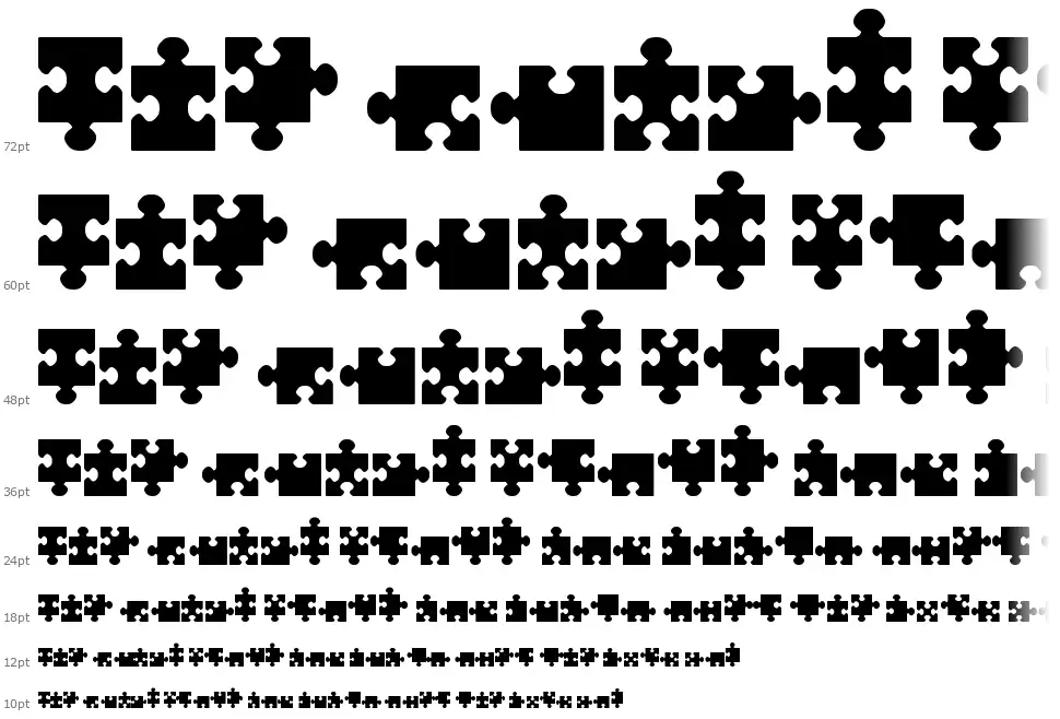 Jigsaw Pieces TFB font by kaiserzharkhan | FontRiver