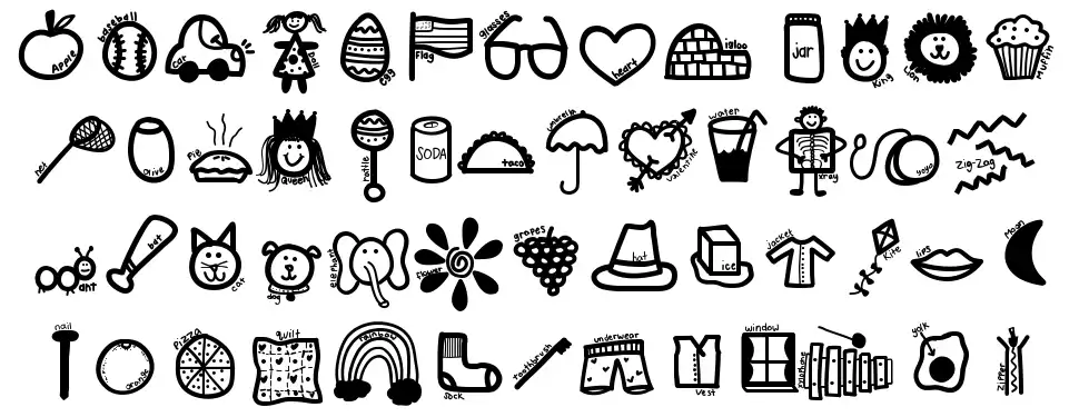 KB ABC Doodles font by Khrys Bosland - FontRiver