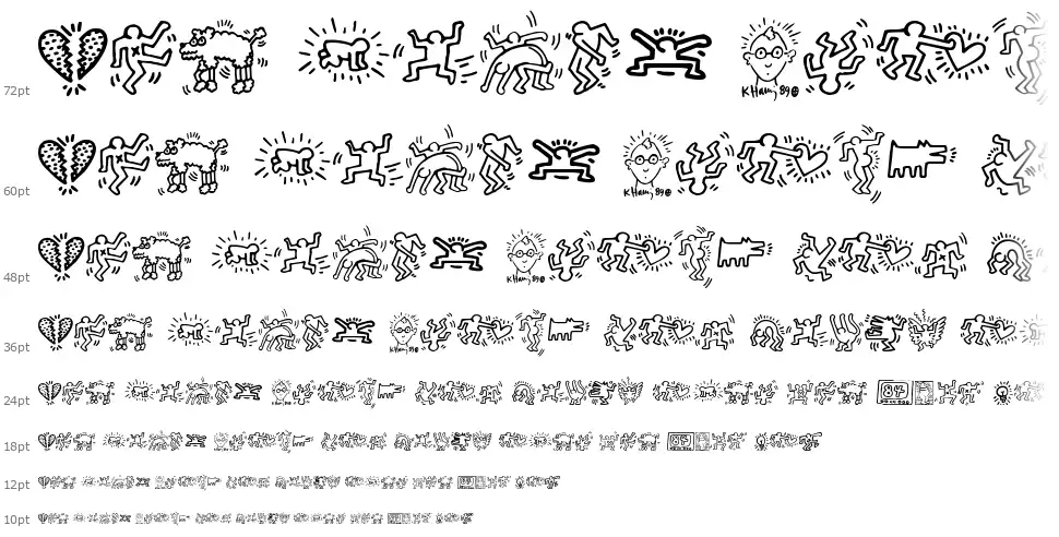 Keith Haring font by Woodcutter | FontRiver