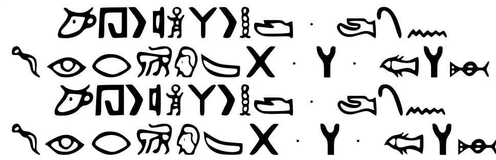 Kemetic Alphabet 3.200 BCE font by Kemetic 3200 BCE | FontRiver