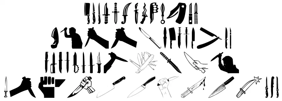 Knife font by Woodcutter | FontRiver