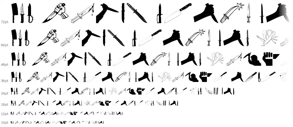 Knife font by Woodcutter | FontRiver