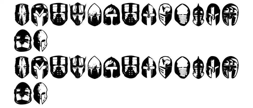 Knights Helmets font by Vladimir Nikolic | FontRiver
