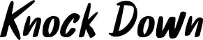 Knock Down font by Ronny Studio | FontRiver