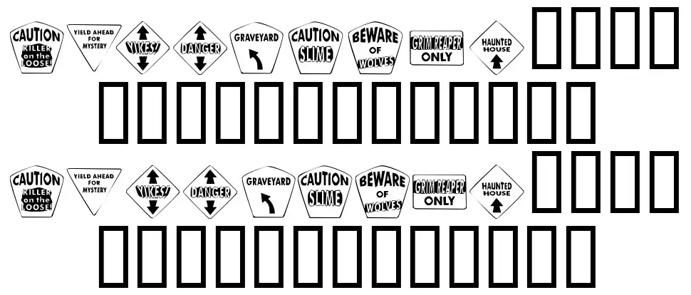 KR Halloween Signs font by Kat's Fun Fonts | FontRiver