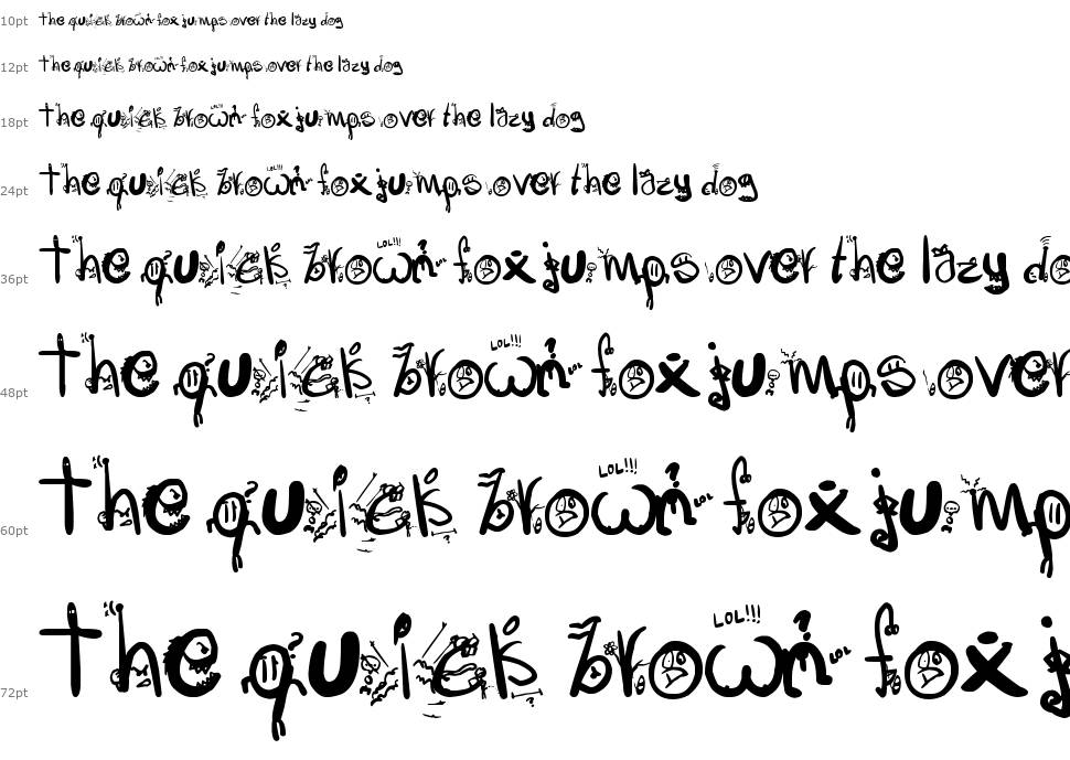 Letras Locas Fonte por Augusto Elorza