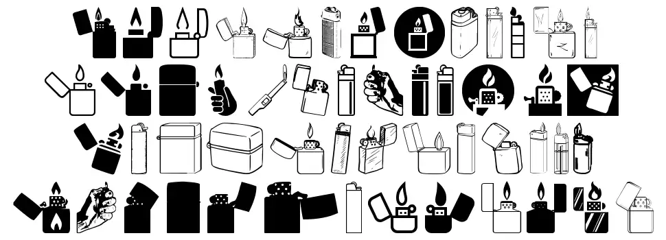 Lighter Icons font by Woodcutter | FontRiver