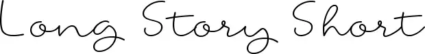 Long Story Short font by Roland Huse Design | FontRiver