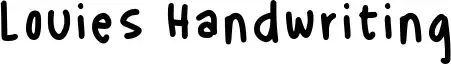 Louies Handwriting font by Lourdes Michaelson | FontRiver