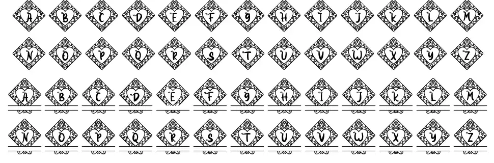 Love Box Monogram font by Attype Studio | FontRiver