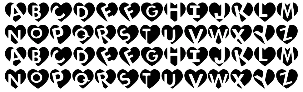 Love Initials font by Woodcutter | FontRiver