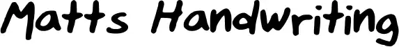 Matts Handwriting font by Matt Reed | FontRiver
