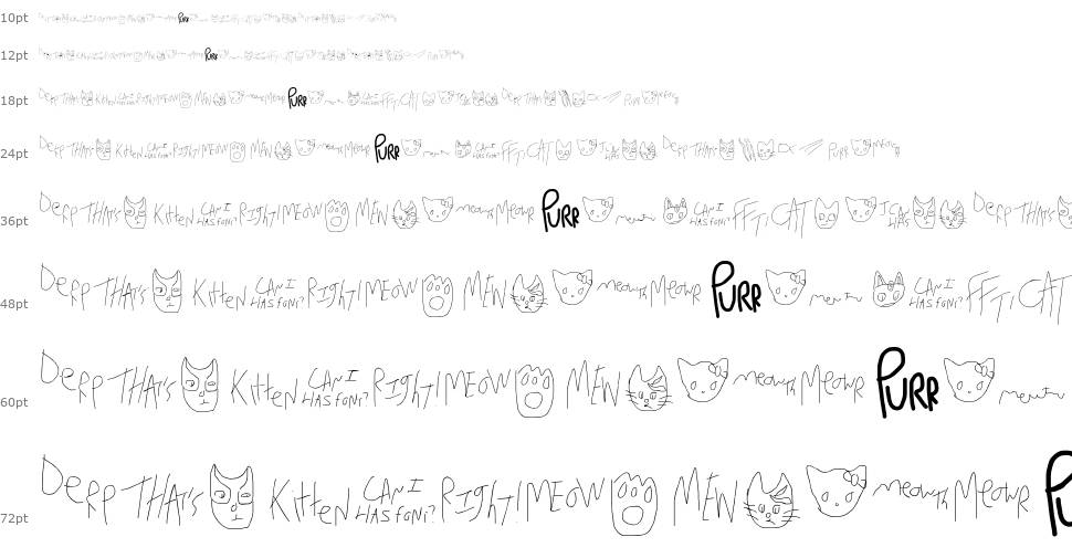 Mew Too CatDings font by KineticPlasma Fonts | FontRiver