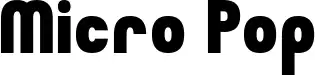 Micro Pop font by weknow | FontRiver