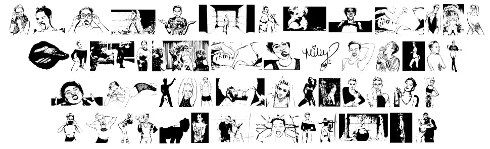 Miley Cyrus font by Woodcutter - FontRiver