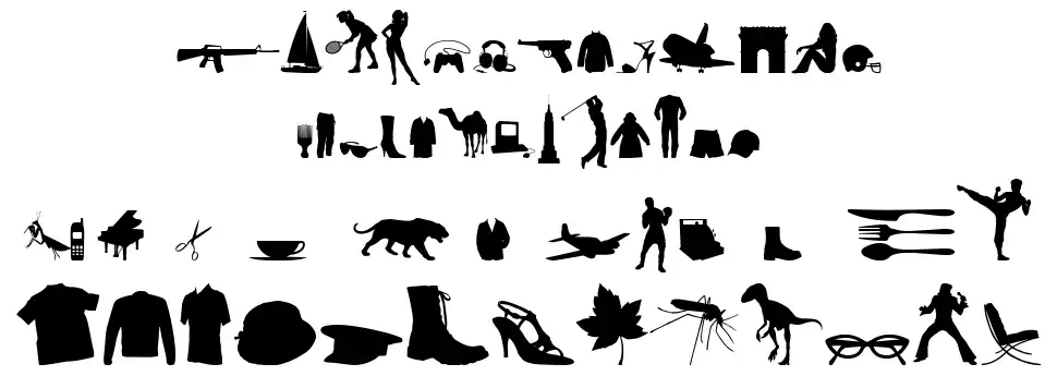 Mixed Silhouettes Free vol 4 font by Intellecta Design | FontRiver