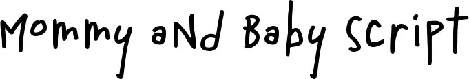 Mommy and Baby Script font by Fontherapy | FontRiver