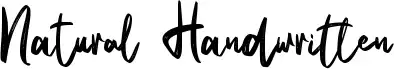 Natural Handwritten font by Letterara | FontRiver