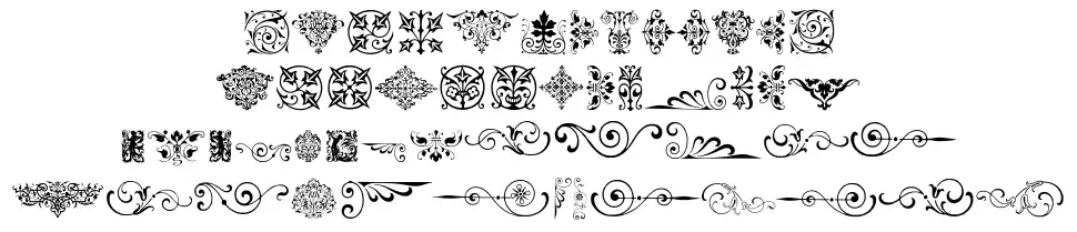 Neoclassic Fleurons font by Intellecta Design | FontRiver