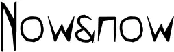 Now&now font by Cuncun Suryadi | FontRiver