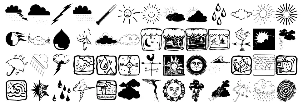Now the Weather font by Manfred Klein | FontRiver
