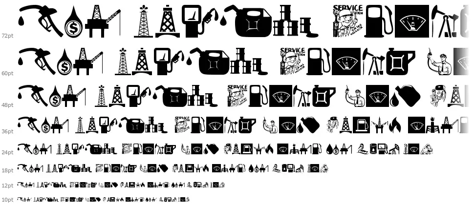 Oil Icons font by Woodcutter | FontRiver