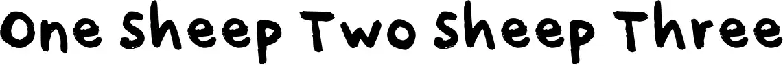 One Sheep Two Sheep Three font by pineapplesando | FontRiver
