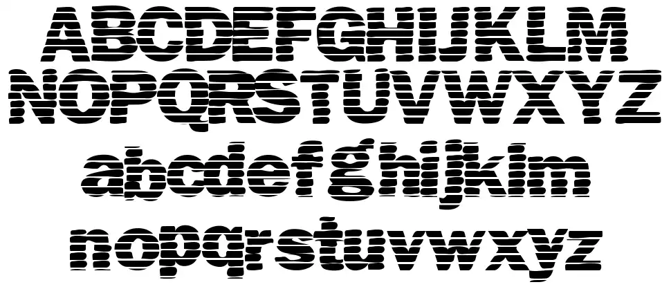 Fuente Open Bars diseñada por Xerographer Fonts