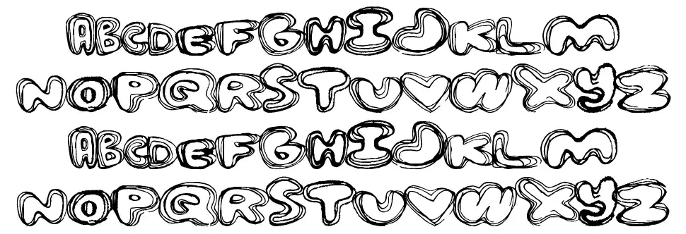 Outline Around font by Xerographer Fonts | FontRiver