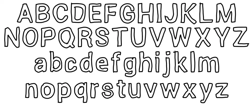 Outside inside outline font by Anna of arendele | FontRiver